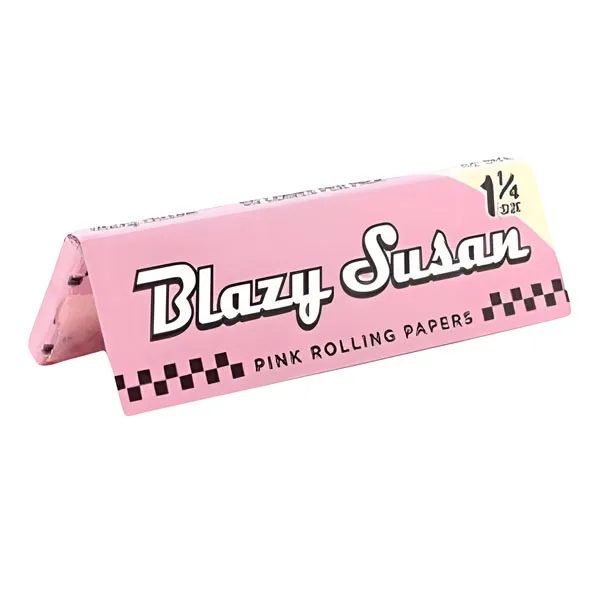 Blazy Susan Pink Rolling Papers 1 ¼ Size 50ct - Smoke Roll Vape