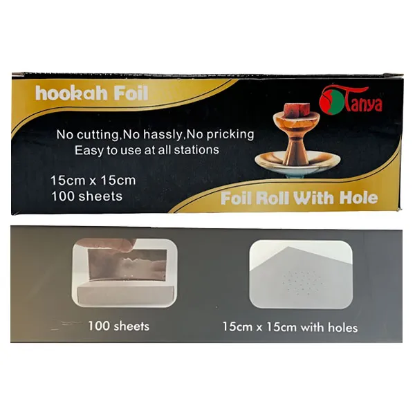 Tanya Hookah Foil 15cm/15cm 100 Sheet - Smoke Roll Vape