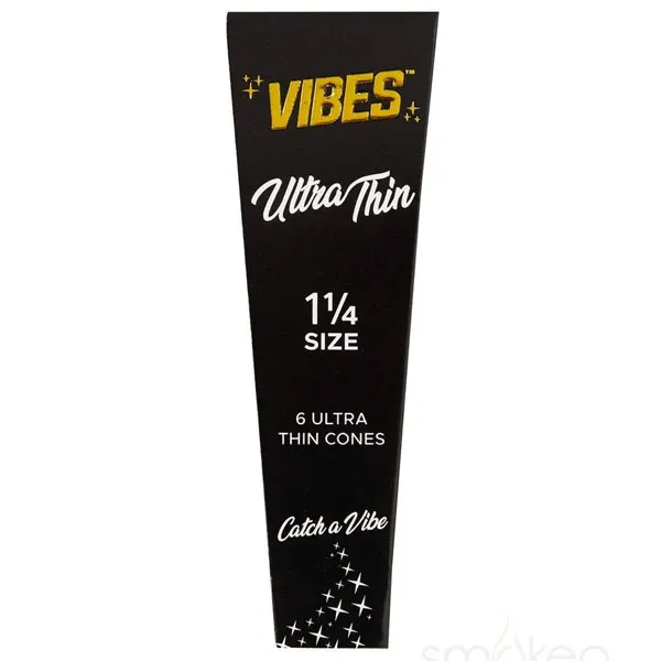 Vibes Ultra Thin Cones 1 ¼ Size 6ct - Smoke Roll Vape